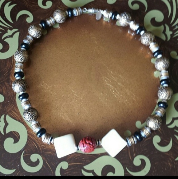 Sandra David | Jewelry | Sandra David Brass Stone Unique Necklace ...